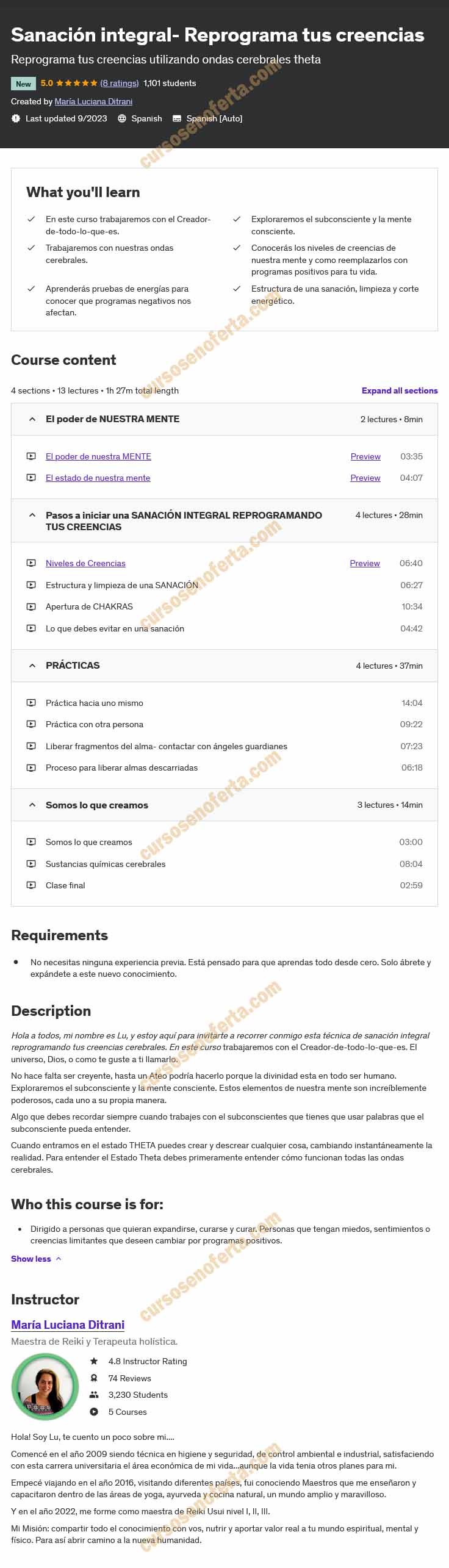 Sanación integral - Reprograma tus creencias - cursosenoferta.com